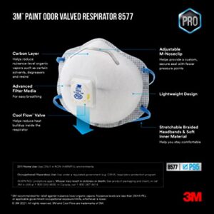 3M Chemical Odor Cool Flow Valved Respirator, 2-Pack