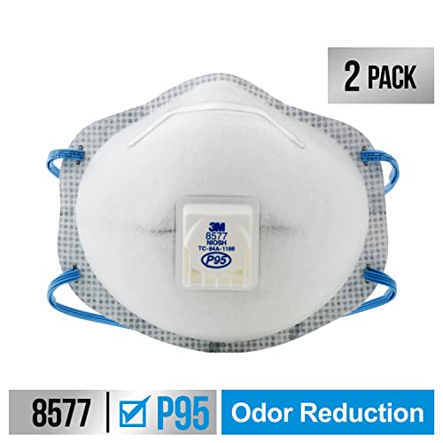 3M Chemical Odor Cool Flow Valved Respirator, 2-Pack