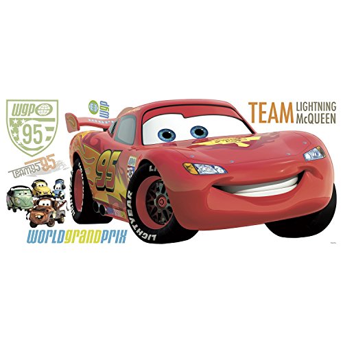 RoomMates Disney Pixar Cars 2 Team Lightning McQueen Peel And Stick Giant Wall Decal