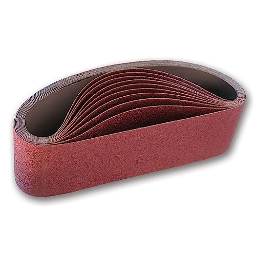 IVY Classic 43060 Flex-Abrasive 3-Inch x 21-Inch 36 Grit Extra Coarse Resin Cloth Aluminum Oxide Sanding Belt, 10-Pack