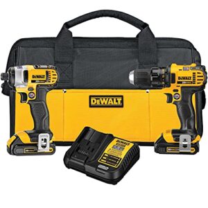 dewalt 20v max impact driver and drill combo kit (dck280c2)