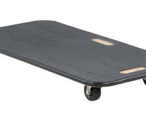 Vestil FWD-1836-3R Fiberwood Dolly with 3" Rubber Casters, 700 lbs Capacity, 35-9/16" Length x 17-13/16" Width x 4-11/16" Height Deck , Black