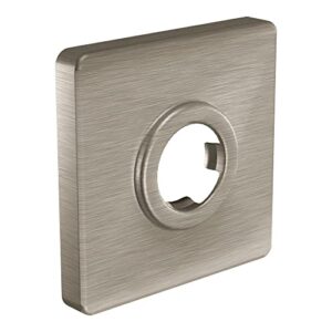 moen 147572bn acc-core modern square shower arm flange, 1 count (pack of 1), brushed nickel