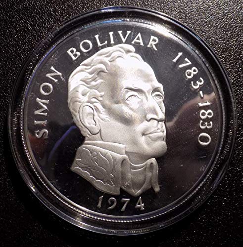 1974-20 Balboas silver 0.925; Republica de Panama; Simon Bolivar 1783-1830.