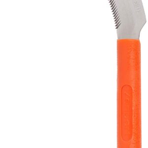 Zenport K208P Harvest Sickle with Plastic Handle, Light Serration, 6.5-Inch Stainless Steel Blade , Orange