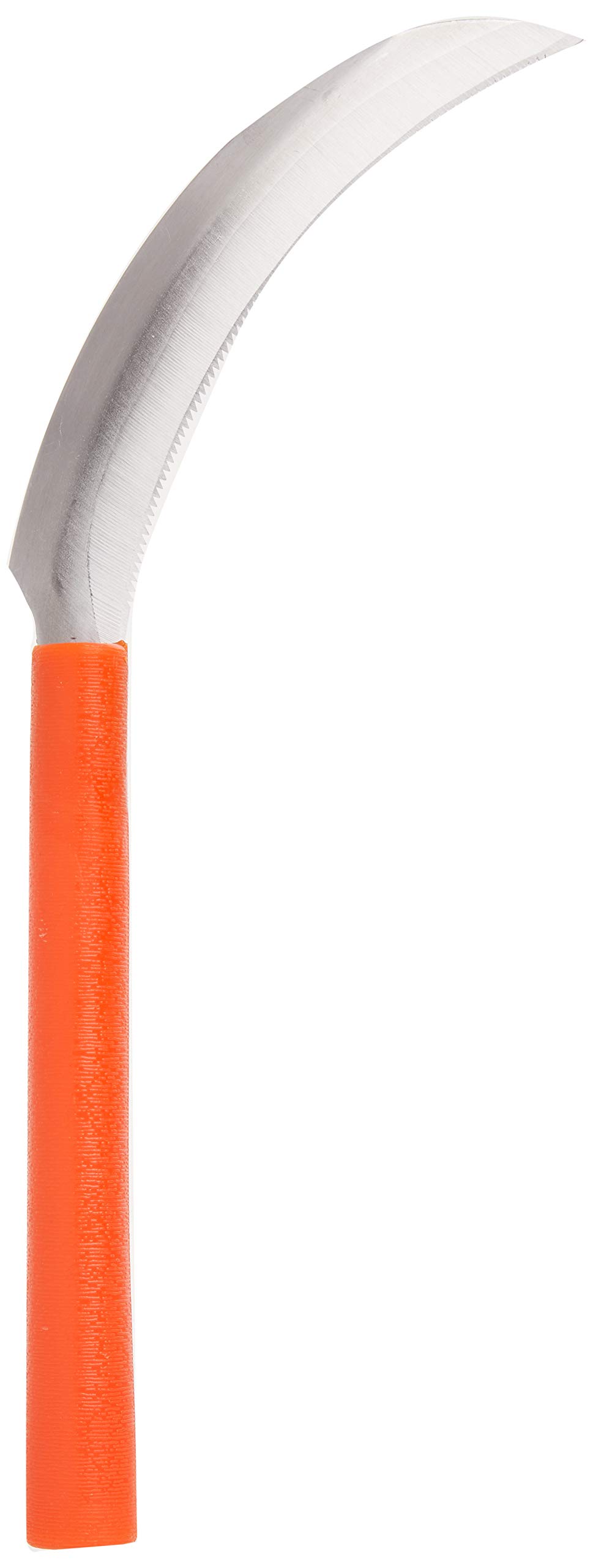 Zenport K208P Harvest Sickle with Plastic Handle, Light Serration, 6.5-Inch Stainless Steel Blade , Orange