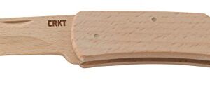 COLUMBIA RIVER KNIFE & TOOL CRKT Nathan's Knife Kit: Wooden Pocket Knife, Drop Point Blade Design with Working Lock Back, Craft Project, Great for Kids 1032 , Black