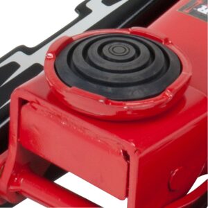 Blackhawk B6350 Black/Red Fast Lift Service Jack - 3.5 Ton Capacity, 28 1/2" L x 13 3/4" W x 6 1/2" H