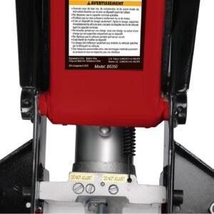 Blackhawk B6350 Black/Red Fast Lift Service Jack - 3.5 Ton Capacity, 28 1/2" L x 13 3/4" W x 6 1/2" H