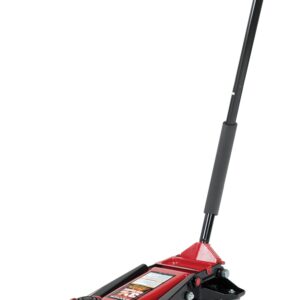 Blackhawk B6350 Black/Red Fast Lift Service Jack - 3.5 Ton Capacity, 28 1/2" L x 13 3/4" W x 6 1/2" H