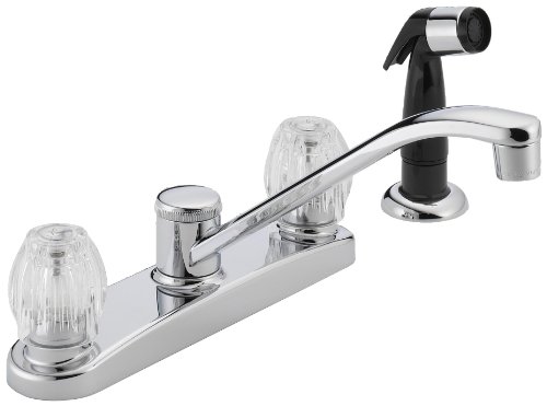 Peerless P225LF Classic Two Handle Kitchen Faucet, Chrome