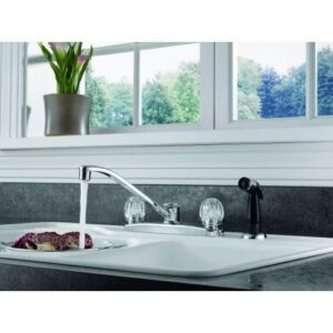 Peerless P225LF Classic Two Handle Kitchen Faucet, Chrome