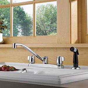 Peerless P226LF Classic Two Handle Kitchen Faucet, Chrome