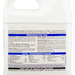 Dyna-Gro 719000 Grow 1 qt Plant Food, 1 Quart, 32 oz