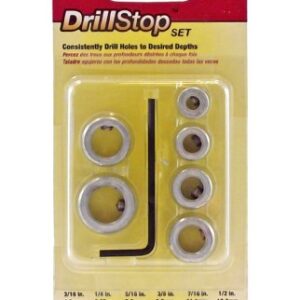 Milescraft 5342 6pc. Drill Stop Set - Includes 3/16, 1/4, 5/16, 3/8, 7/16, and 1/2-Inch