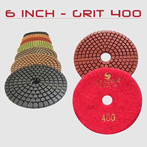 STADEA Premium Grade Wet 6" Diamond Polishing Pads Set For CONCRETE Polish