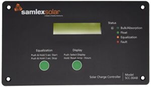 samlex america (scc-30ab) 30 amp flush-mount charge controller