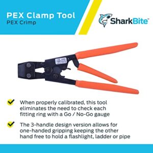 SharkBite PEX Clamp Tool, 3-Handle Tool with Orange Handle, Plumbing Fittings, PEX, PE-RT, UC961