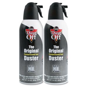 dust-off dsxlpw disposable compressed gas duster, 10 oz cans, 2/pack