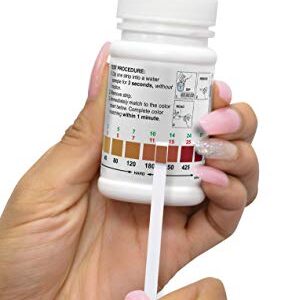 Industrial Test Systems WaterWorks 481108 Total Hardness Test Strip, 3 Second Test, 0-1000ppm Range, Our #1 Test Strip for Total Hardness, Bottle of 50 Tests, Tan