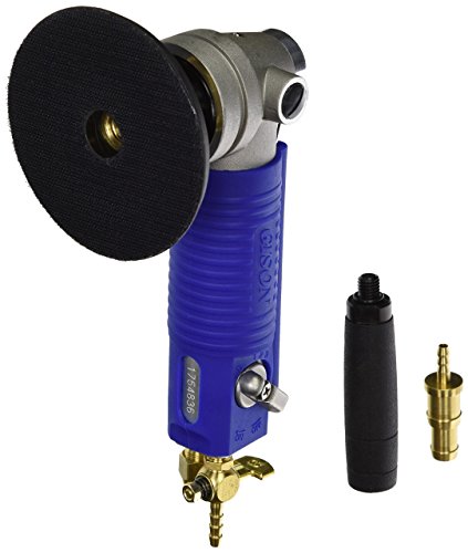 Gison GPW7 4-Inch Air Wet Stone Polisher 4500 Rpm with Front Exhaust, Blue sleeve