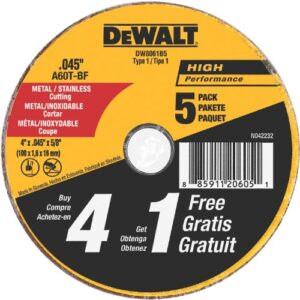 dewalt cutting wheel, all purpose, 4-inch (dw8061b5)