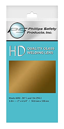 Gold Coated Green Welding Filter, 2" x 4.25" (Shade 10)