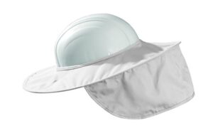 occunomix white cottontwill hard hat shade neck protector