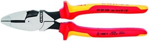 knipex 09 08 240 sba 9.5-inch insulated ultra-high leverage lineman's pliers