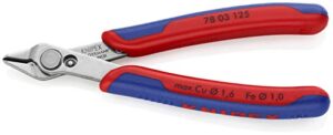 knipex tools - electronics super knips, inox steel, multi-component (7803125), 5-inch