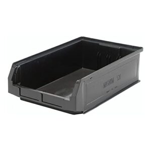 quantum storage systems quantum storage qms531bk 6-pack magnum heavy duty plastic storage bin, 19-3/4" x 12-3/8" x 5-7/8" , black