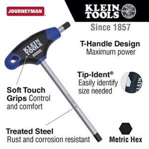 Klein Tools JTH6M3 3 mm Hex Key with Journeyman T-Handle, 6-Inch