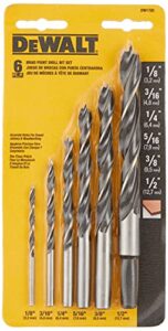 dewalt drill bit set, brad point, 6-piece (dw1720) , black