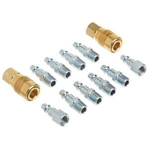 milton (s-210) 1/4" npt m-style coupler and plug kit, (12-piece)