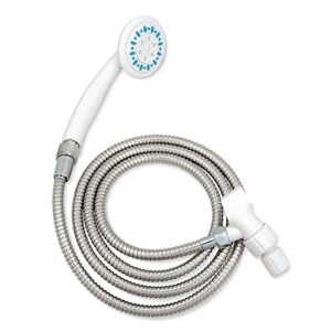 aquasense 770-980 3-setting handheld shower head with hose, gray