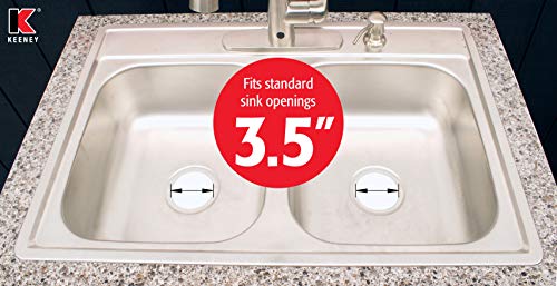 Plumb Pak K5475DSBN Double Bowl Kitchen Sink Strainer and Garbage Disposal Flange Set, Brushed Nickel