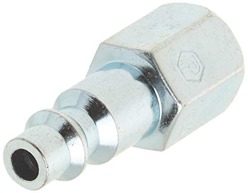 Primefit IP1414FS-B25-P (25 Pack) Industrial Style Air Quick Connect Plugs/Nipples 1/4" x 1/4" Female NPT