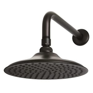 kingston brass k136a5ck victorian 8-inch diameter brass showerhead with 12-inch shower arm, oil rubbed bronze