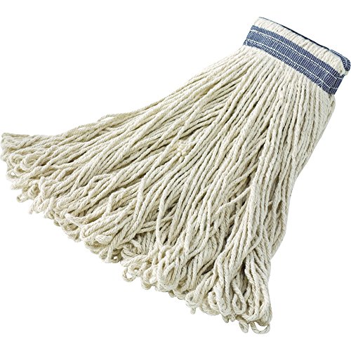 Rubbermaid Commercial Products Universal Headband Cotton Floor Mop, 24-Ounce Capacity, Heavy Duty Looped End Cotton Wet Mop for Floor Cleaning Office/School/Stadium/Lobby/Restaurant