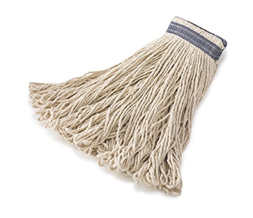 Rubbermaid Commercial Products Universal Headband Cotton Floor Mop, 24-Ounce Capacity, Heavy Duty Looped End Cotton Wet Mop for Floor Cleaning Office/School/Stadium/Lobby/Restaurant