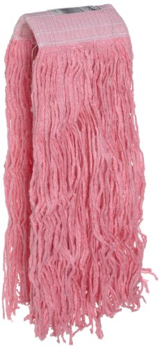 Rubbermaid Commercial FGF13700PINK Synthetic Blend Mop, 24-ounce, 5-inch White Headband, Pink