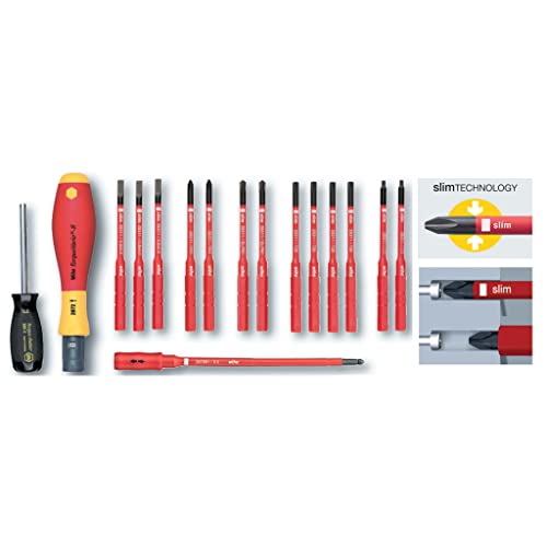 Wiha 28792 16 Piece Insulated Torque Control Driver and Slimline Blade Set