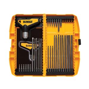 dewalt hex key wrench set, ratcheting. t-handle set, 31-piece (dwht70265)