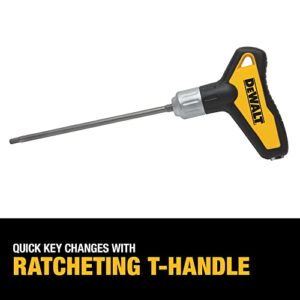 DEWALT Hex Key Wrench Set, Ratcheting. T-Handle Set, 31-Piece (DWHT70265)