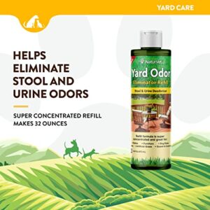 NaturVet – Yard Odor Eliminator | Eliminate Stool and Urine Odors from Lawn and Yard | Designed for Use on Grass, Plants, Patios, Gravel, Concrete & More | 16 oz Refill