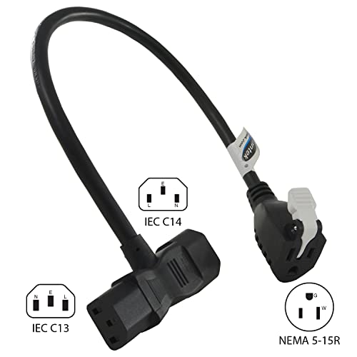 Conntek 1.5-Feet, Dr. T-Xtra Cord IEC C13/C14 Plug to U.S 3 Prong Connector