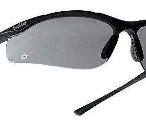 Bollé Safety 253-CT-40045 Contour Safety Eyewear with Semi-Rimless Nylon Frame and Smoke Anti-Fog Lens