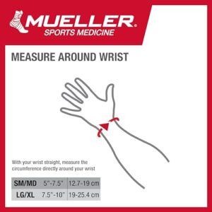 Mueller Sports Medicine Reversible Wrist Stabilizer with Splint for Men and Women - Compression Wrist Support for Carpal Tunnel, Arthritis, Tendinitis Relief, Taupe, Large/X-Large