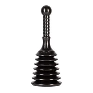 master plunger mps4 sink & drain plunger for kitchen sinks, bathroom sinks, showers, and bathtubs. small and strong design with large bellows commercial & residential use, black