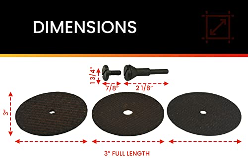 Hot Max 26182 Mandrel and Cut Off Wheel Kit, 1/4-Inch Arbors